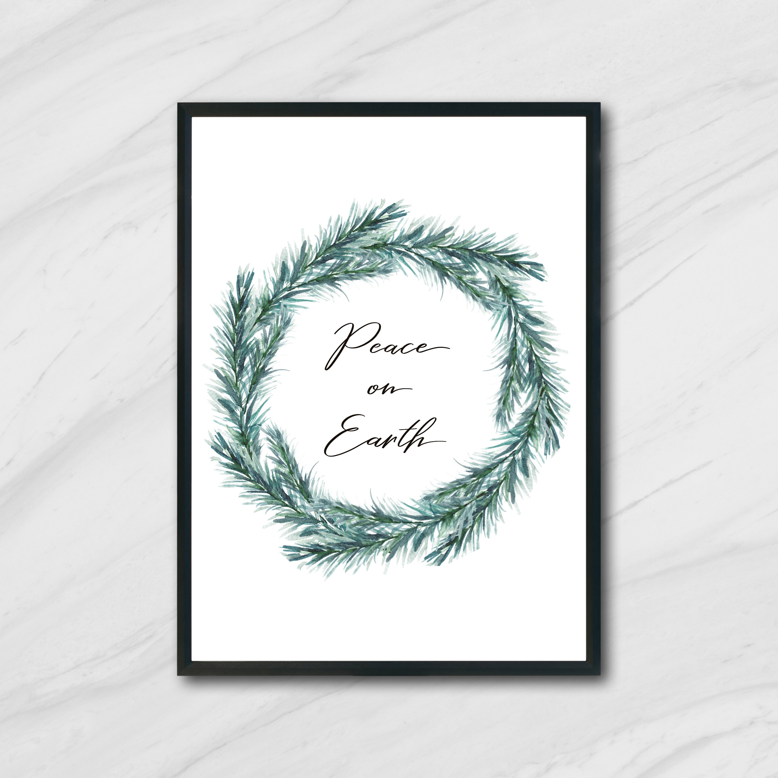 Peace on Earth Print, Christmas Printable, Christmas Print, Christian ...