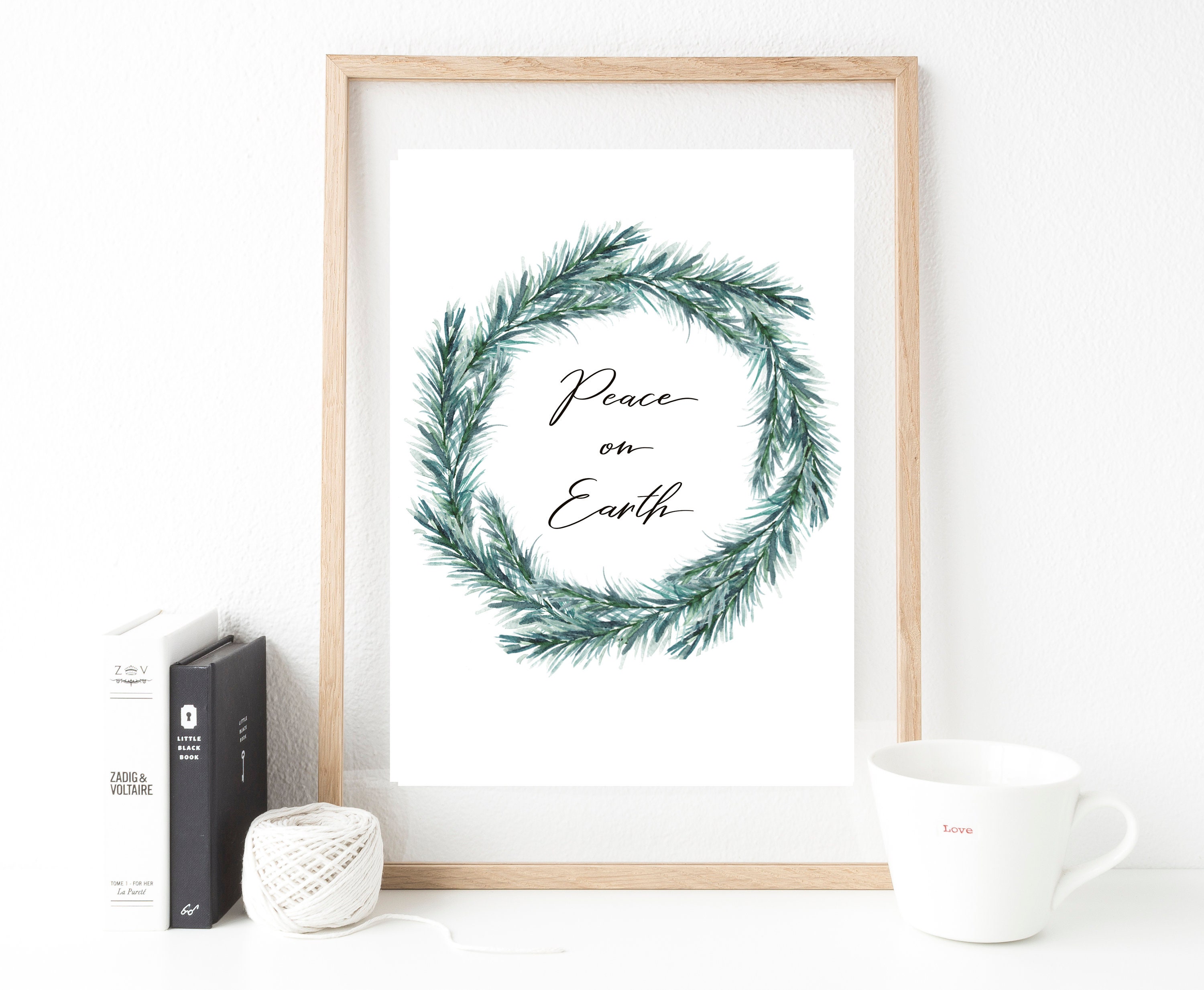 Peace on Earth Print, Christmas Printable, Christmas Print, Christian ...