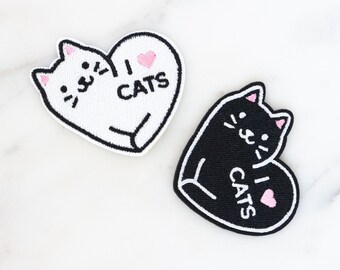 Black Cat Iron Patch | Etsy