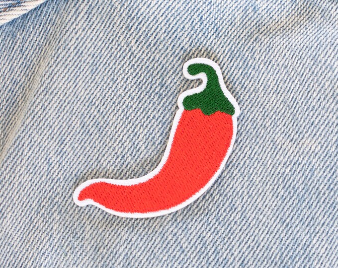 Chili Pepper Patch // Embroidered Patch / Fabric Patch / Sew on / Iron ...
