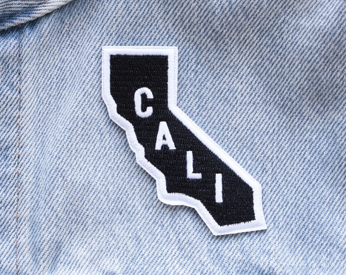Cali Patch // Black / White / Fabric Patch / Iron on / Sew on ...