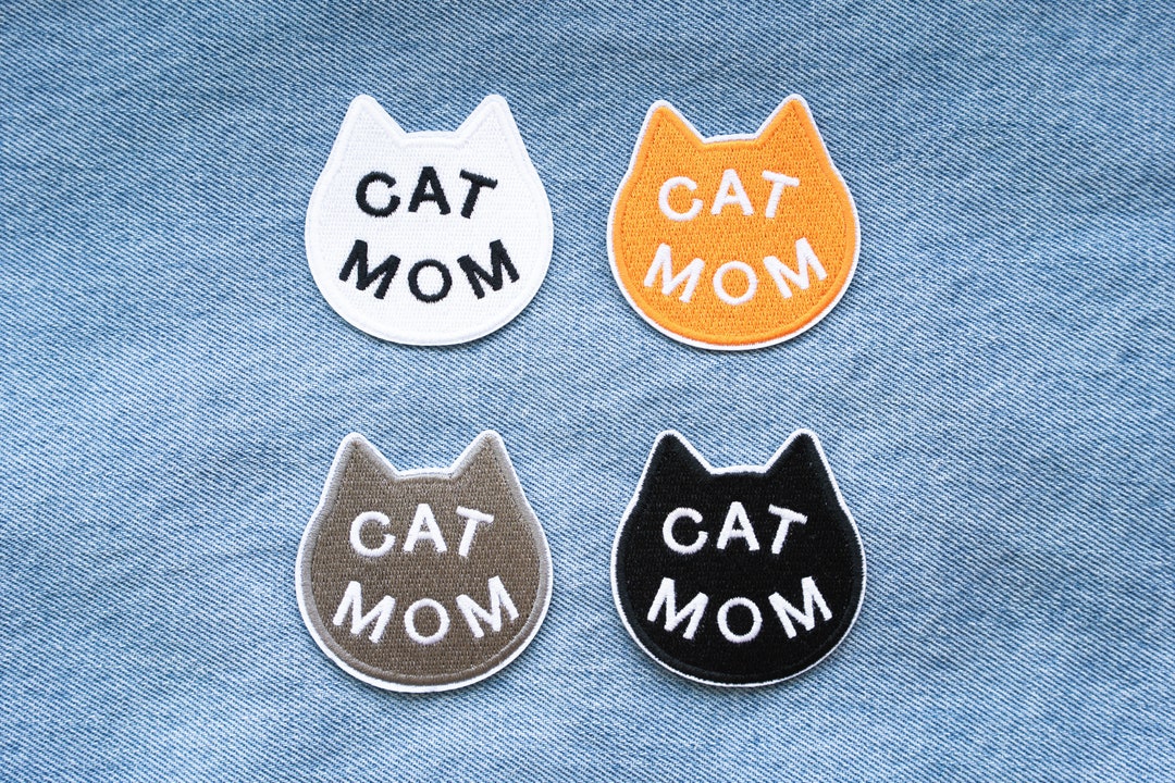 Cat Mom Patch // Embroidered Patch / Fabric Patch / Sew on / Iron on ...