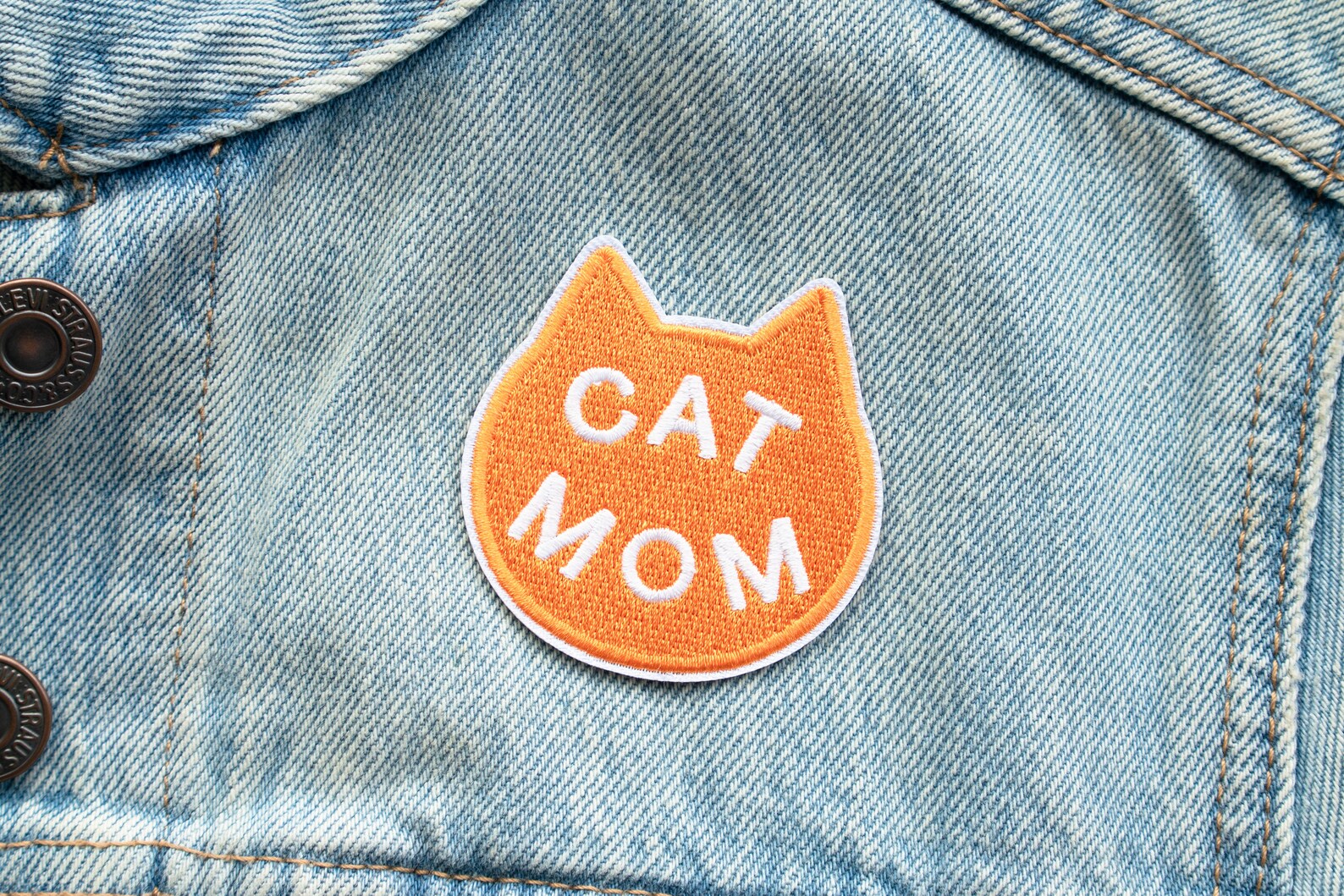 Cat Mom Patch // Embroidered Patch / Fabric Patch / Sew on / | Etsy