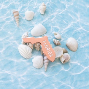Florida Enamel Lapel Pin // Copper / Florida Pin / Miami / Tampa / Key ...