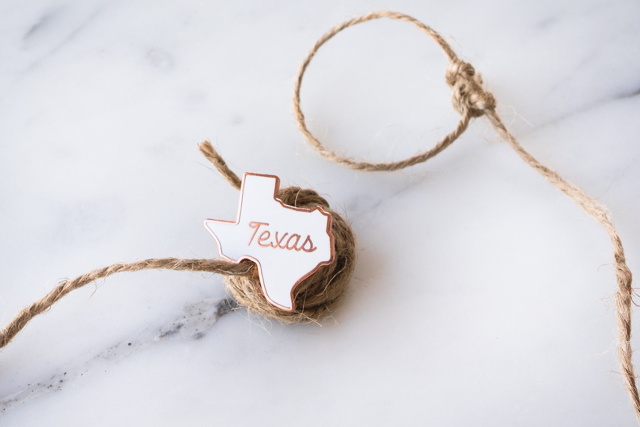 Texas Enamel Lapel Pin // White / Copper / Hard Enamel Pin / - Etsy