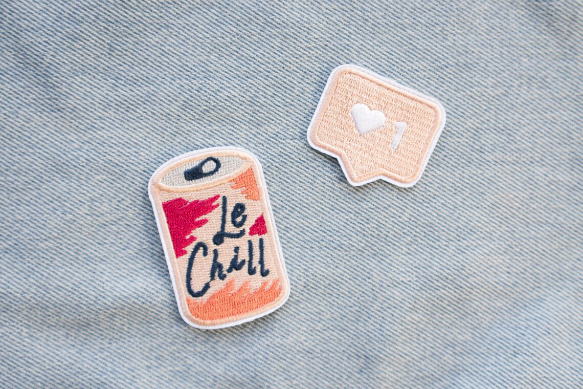 Le Chill Patch // embroidered patch / fabric patch / sew on / | Etsy