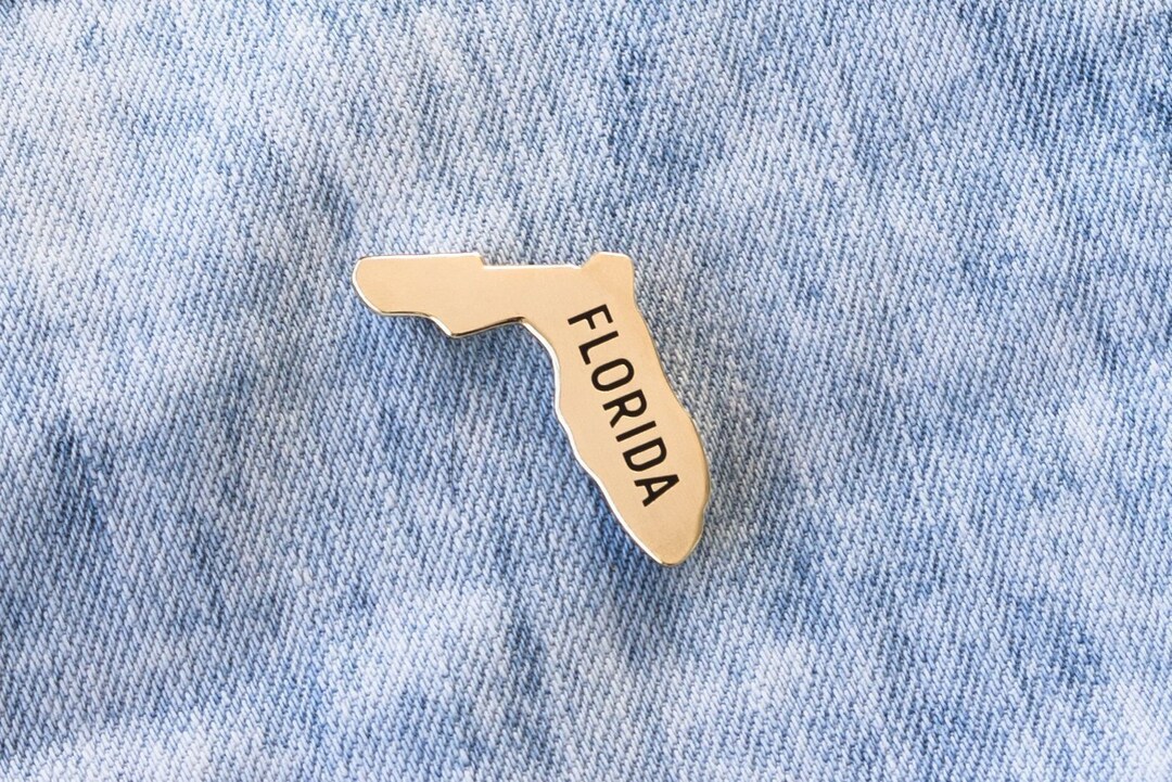 Florida Enamel Lapel Pin // Gold / Florida Pin / Miami / Tampa - Etsy ...