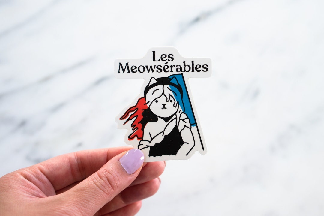Les Meowserables Sticker // Les Miserables Sticker / Cat Parody / Vinyl ...