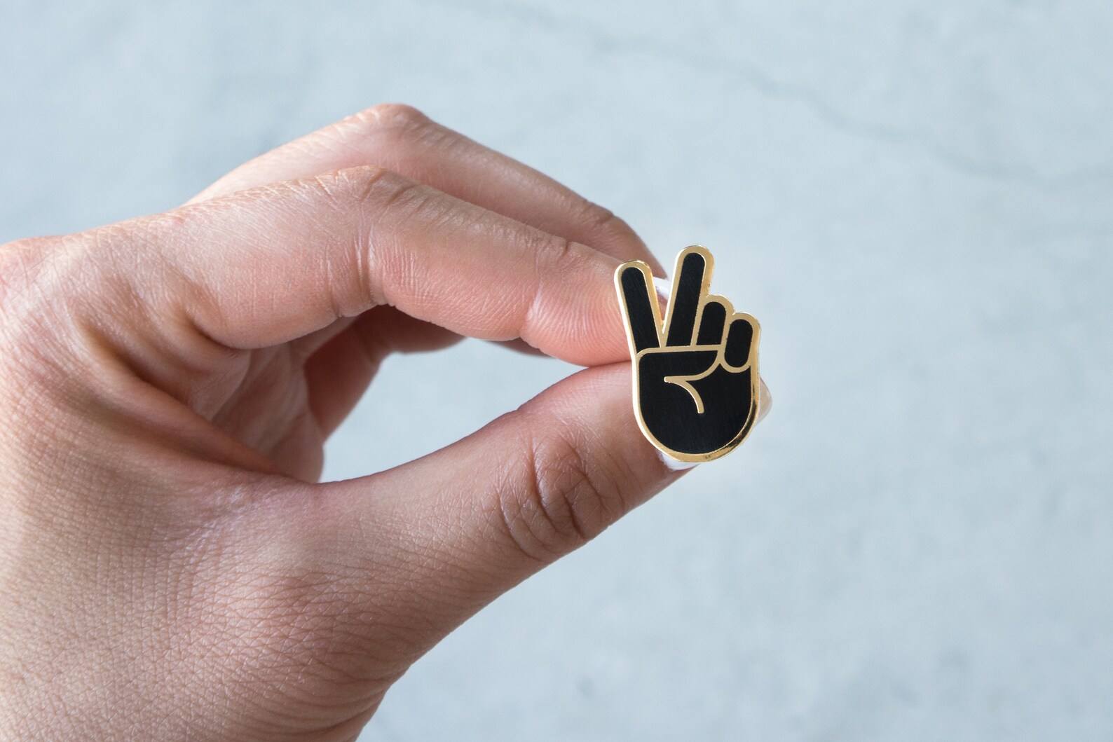 Peace Enamel Lapel Pin // Black / Gold / Hard Enamel / | Etsy