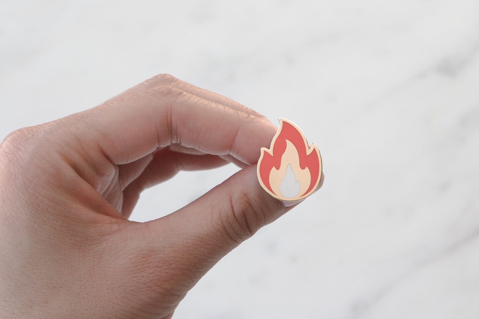 Flame Enamel Lapel Pin // Gold / Lit / Fire / Flame Emoji / - Etsy