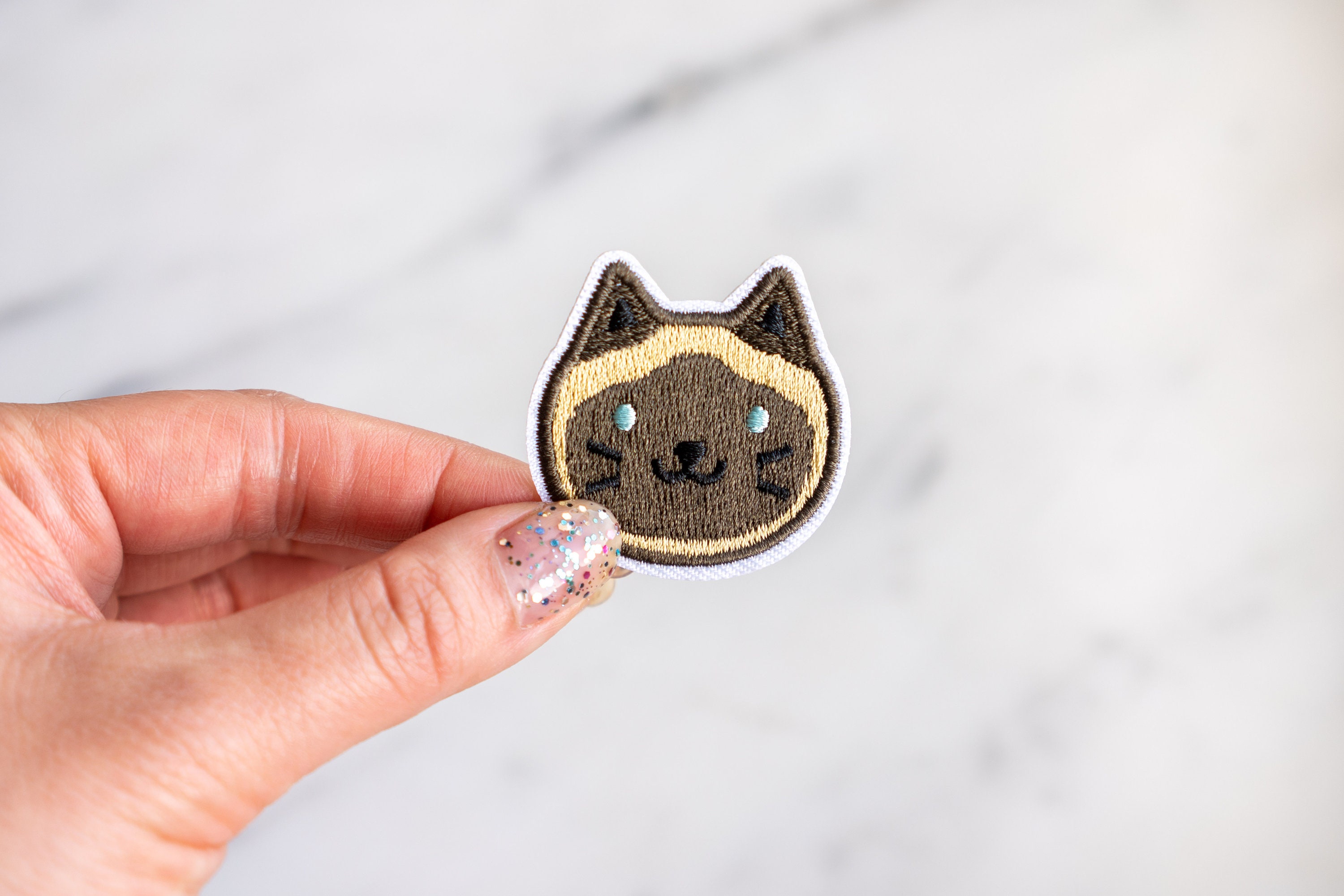 Kitty Patches // embroidered patch / fabric patch / iron on / | Etsy