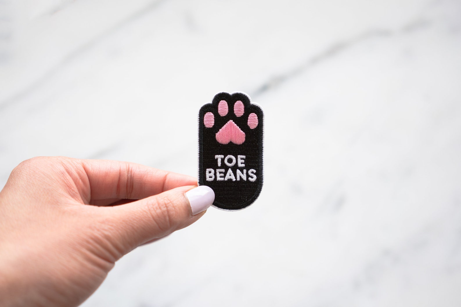Toe Beans Patch // Black / Embroidered Patch / Fabric Patch / | Etsy
