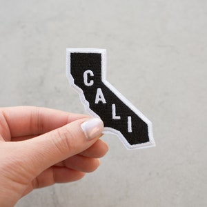 Cali Patch // Black / White / Fabric Patch / Iron on / Sew on ...