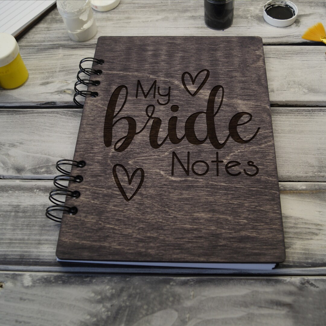 Lined Album Bride Notes Binder Planner Wedding Gift Spiral Notepad ...