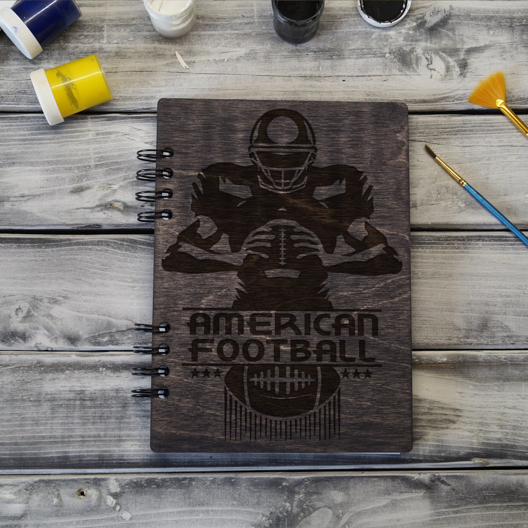 Engraved Diary American Football Print Eco-friendly Scrapbook Personal ...