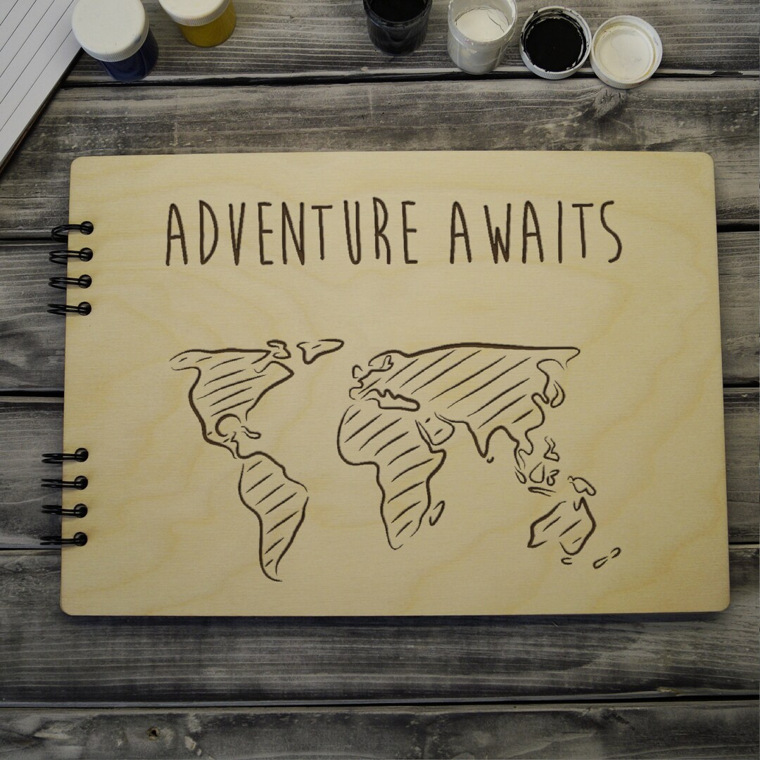 Personal Notepad World Map Lined Diary Binder Scrapbook Spiral - Etsy