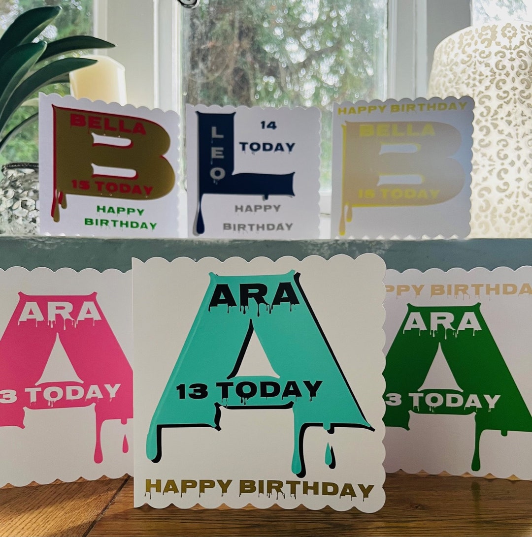 Personalised Graffiti Card - Etsy