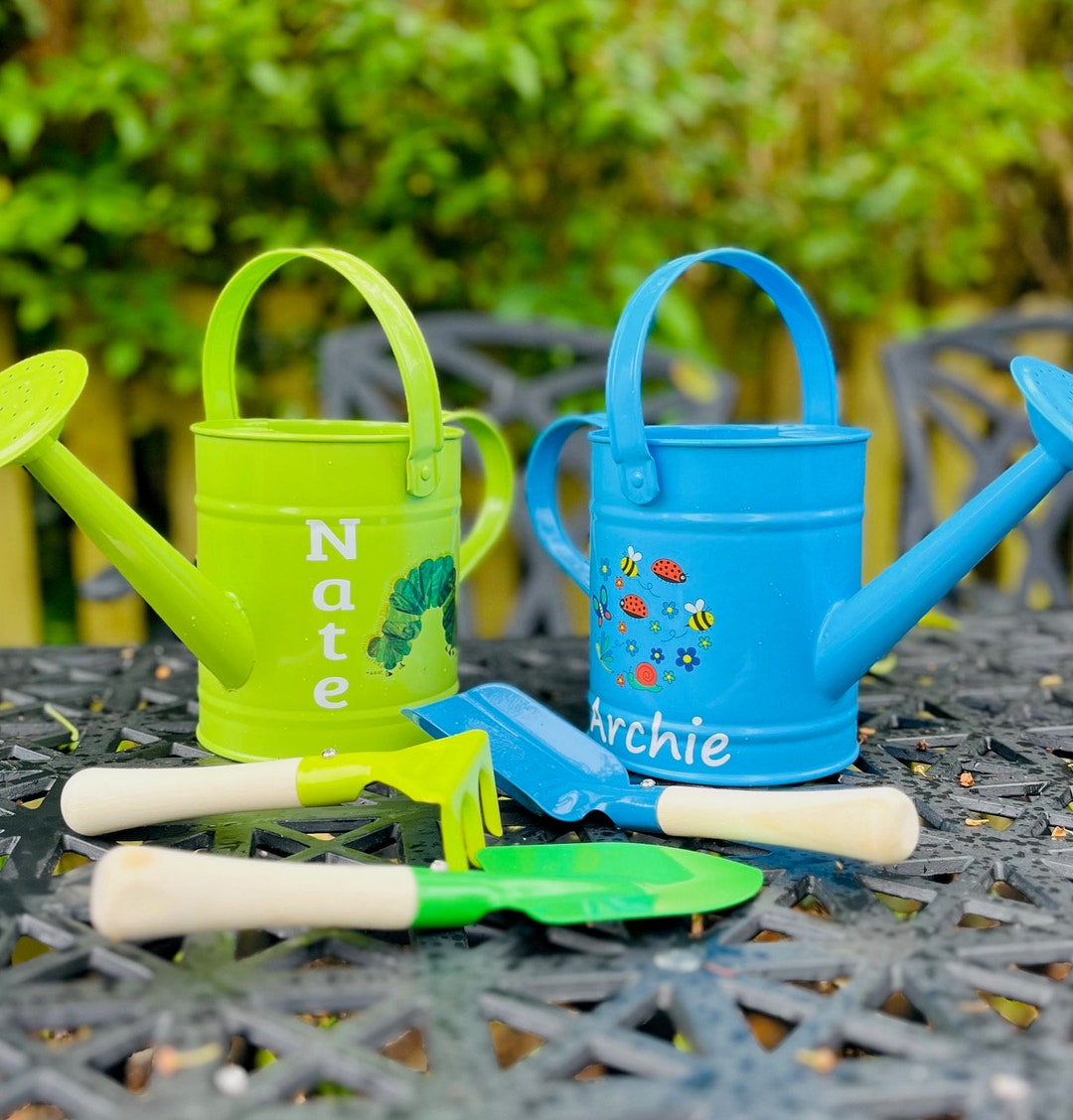 Personalised Watering Can and Tool Set - Etsy