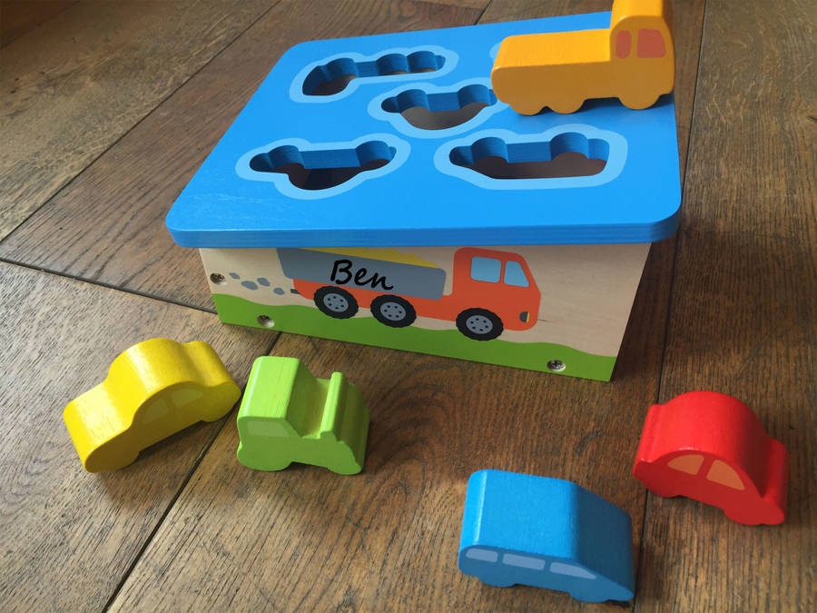 Personalised Shape Sorting Box - Etsy UK
