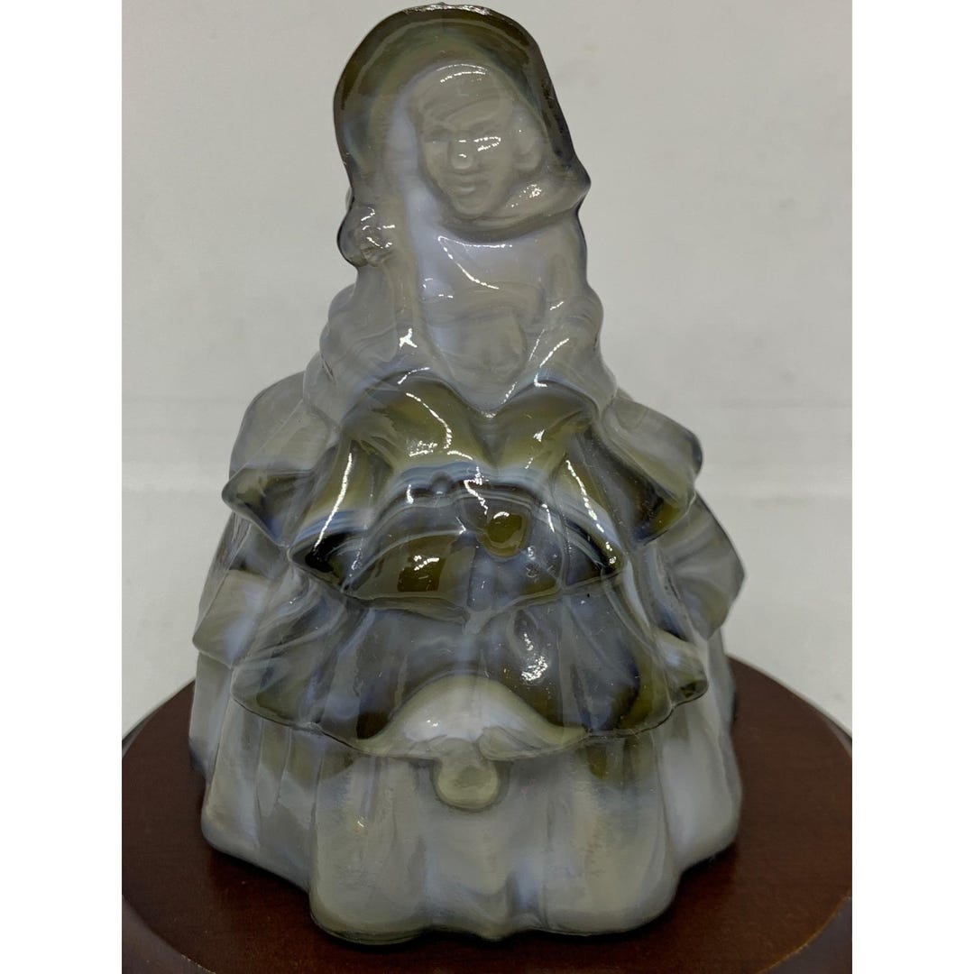 1980s Boyd Glass Violet Purple Slate Slag Colonial Lady Figurine - Etsy