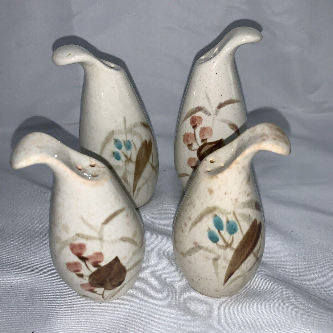 2 Sets of Vtg Red Wing Random Harvest Stoneware Pottery Salt & Pepper ...
