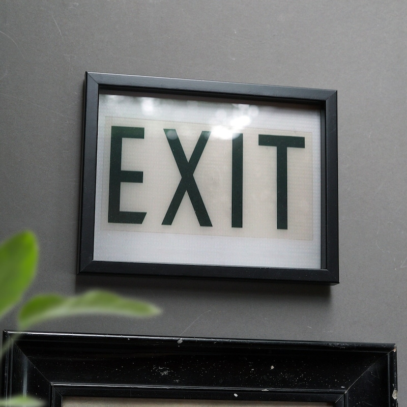 Exit Sign - Etsy UK