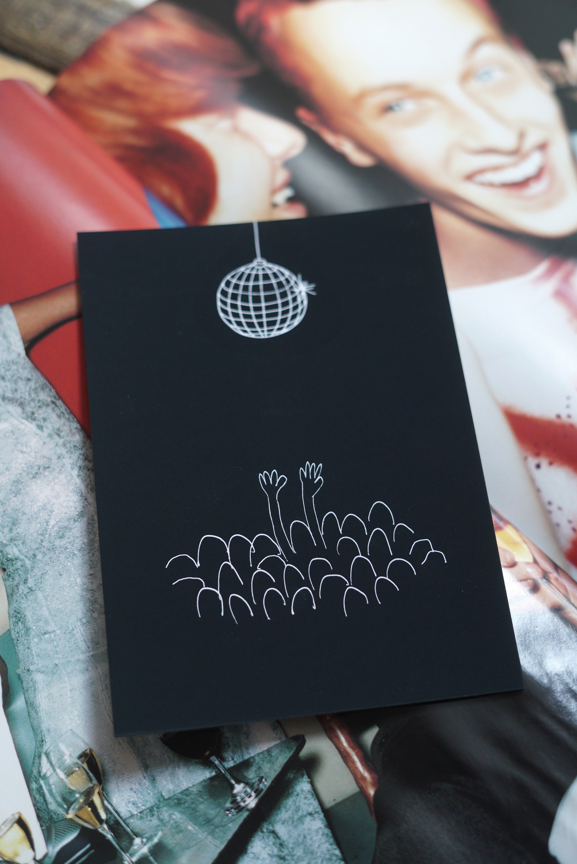 DISCO Print, Disco Ball, Hand Drawn Design, Funny Print, Quirky Print ...