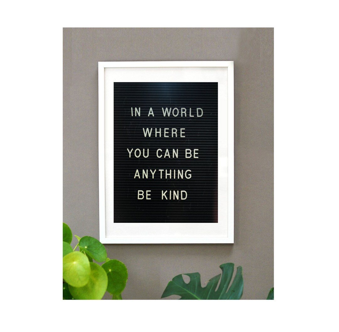 BE KIND Print, Typographic Print, Pegboard Print, Home Decor, Original ...