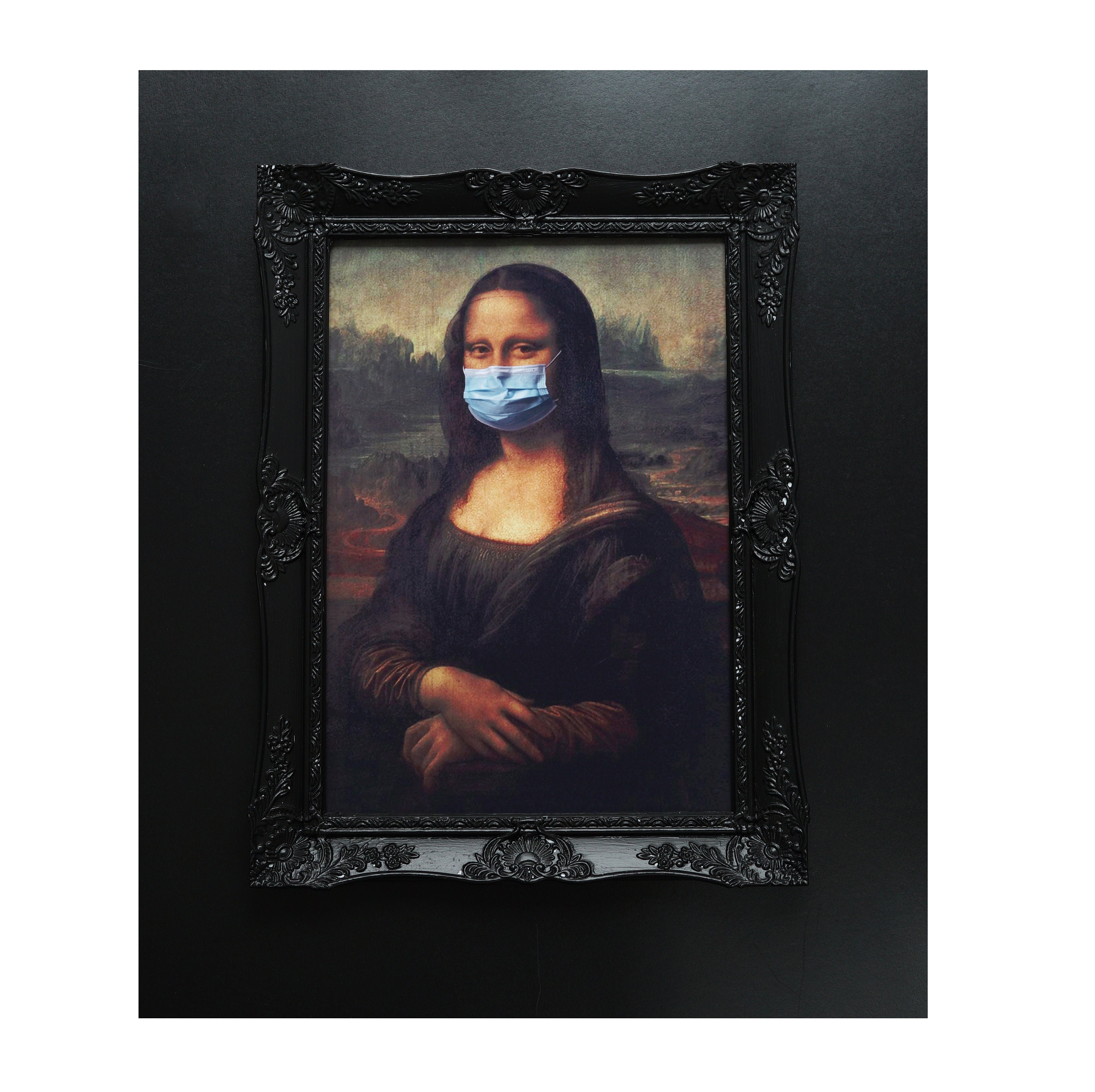 Mona Lisa Mask Print Mixed Media Print Funny print Quirky - Etsy.de