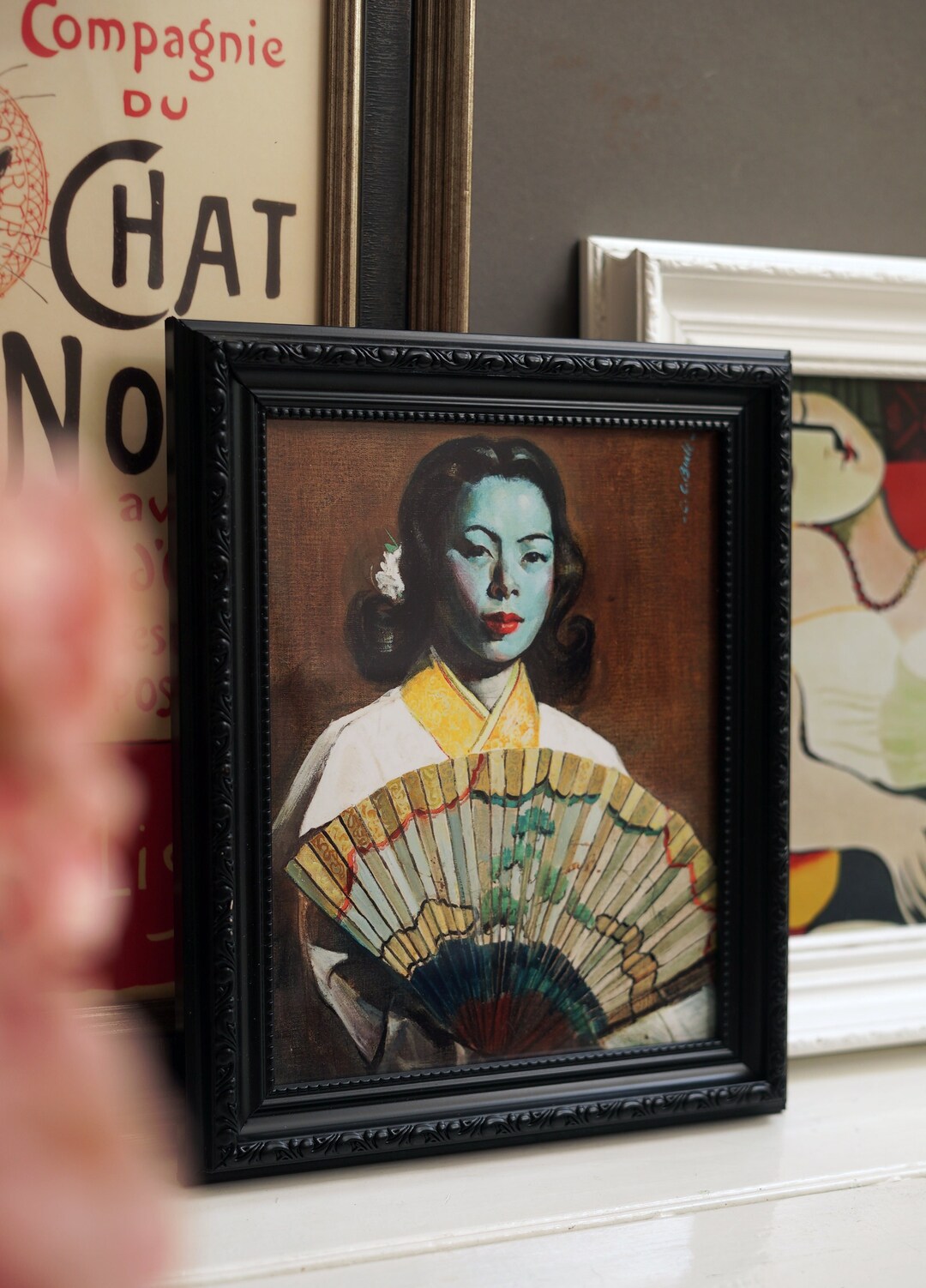 Tretchikoff Era, Cecil Beall, the Fan Set of 4 Framed Prints, Repro ...