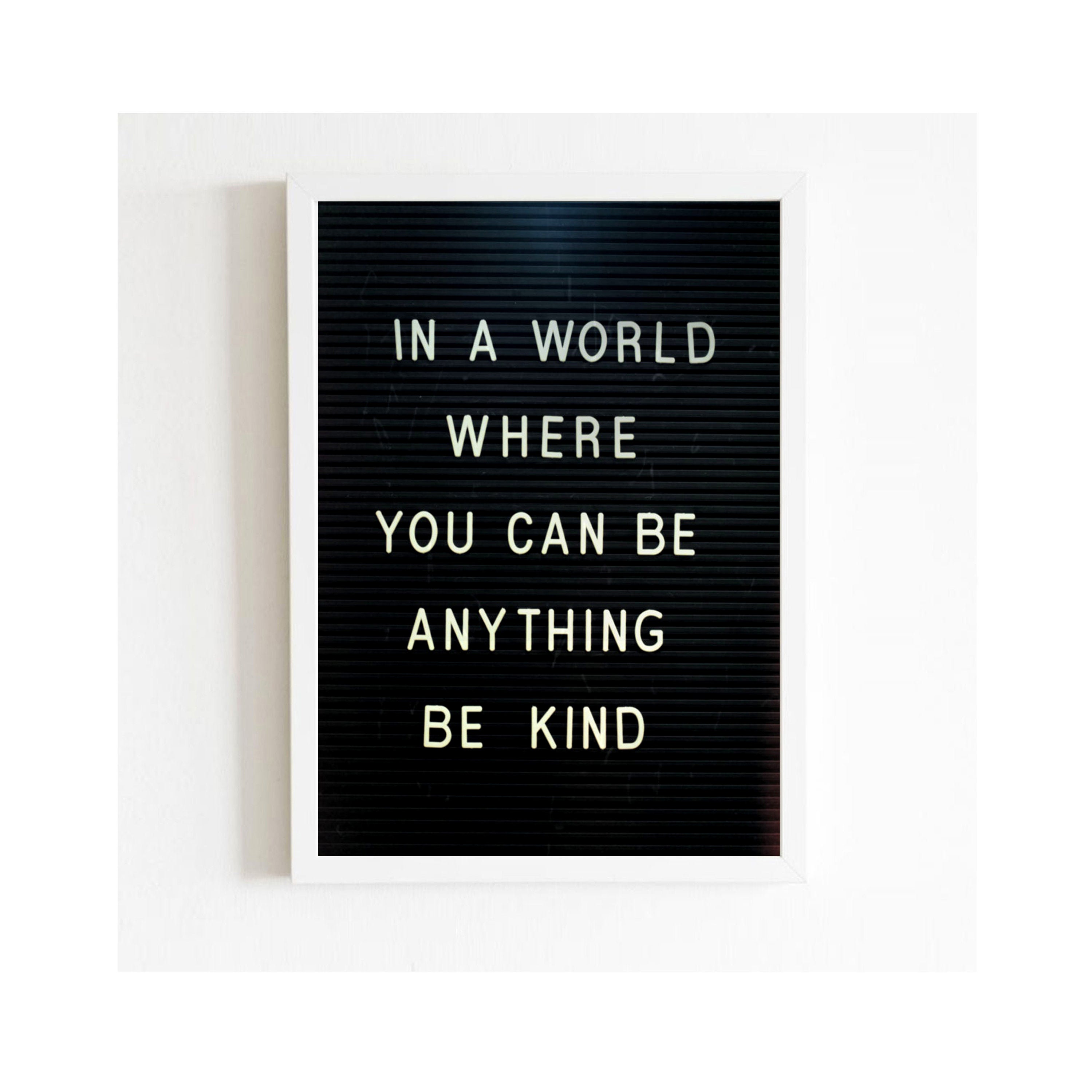 BE KIND Print Typographic Print Pegboard Print Home Decor | Etsy