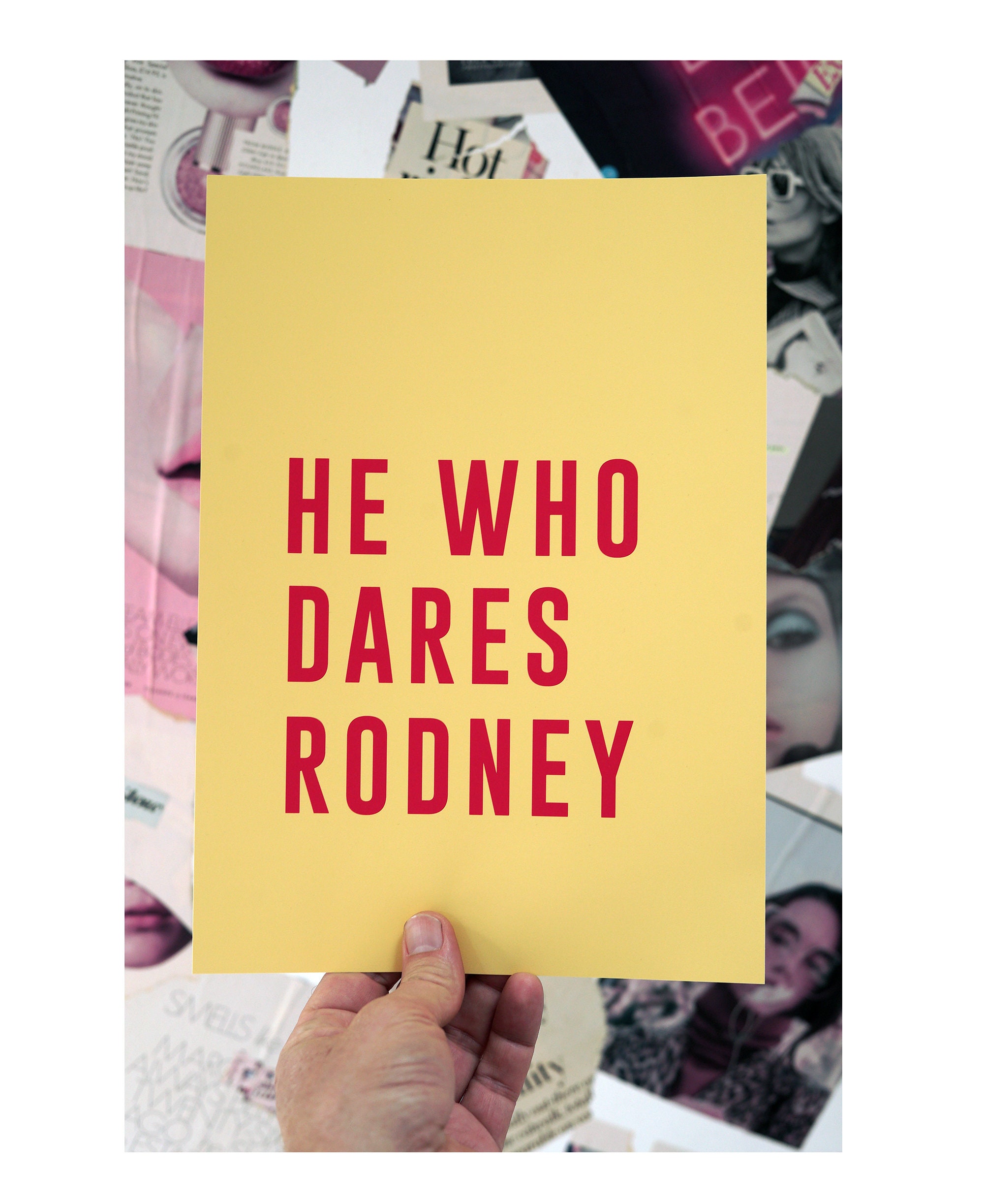 He Who Dares Rodney Print Quote Print Typographic Print | Etsy UK