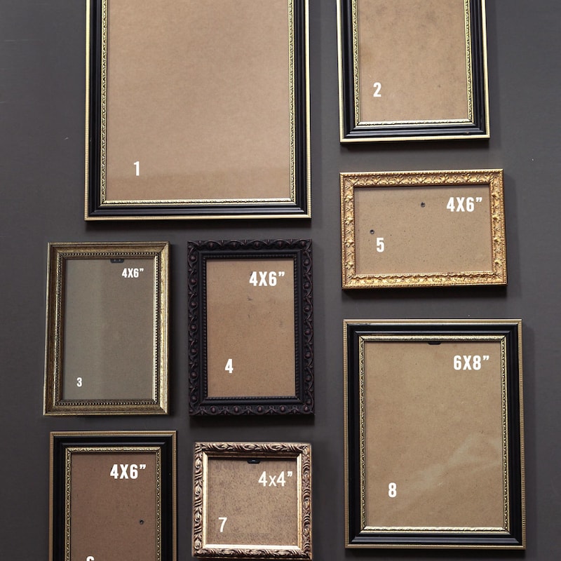Brass Picture Frames Set - Etsy UK