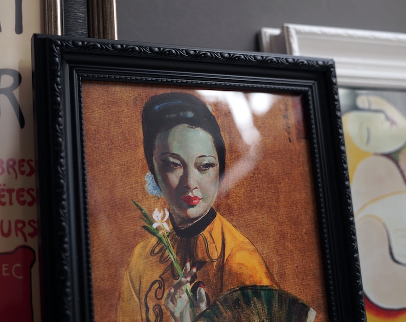 Tretchikoff Era Cecil Beall the Fan Set of 4 Framed Prints - Etsy UK