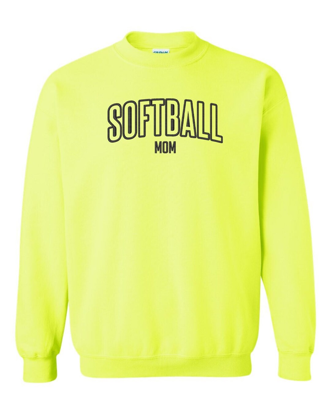 Neon Green Softball Mom Sweatshirt, Adult Softball Hoodie, Fastpitch ...
