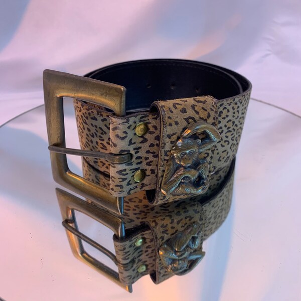 Leopard Print Belt - Etsy