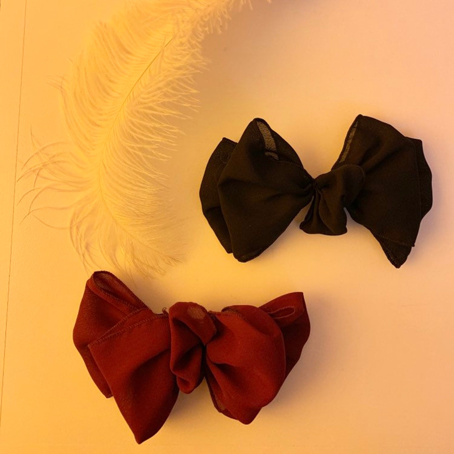 Assorted 80's Sheer Chiffon Bow Hair Clips - Etsy