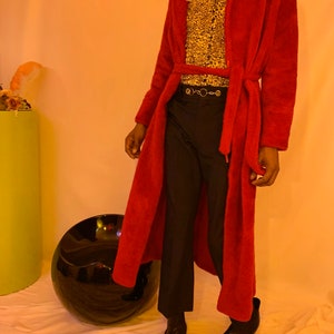 Red Plush Teddy Bear Robe Coat - Etsy