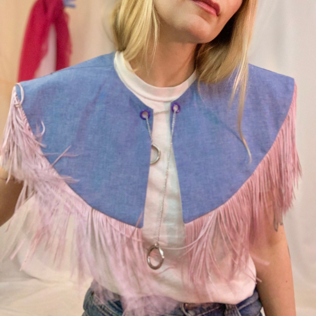 Fringe Detachable Collar, Cottage Core Collar, Oversize Collar, Peter ...
