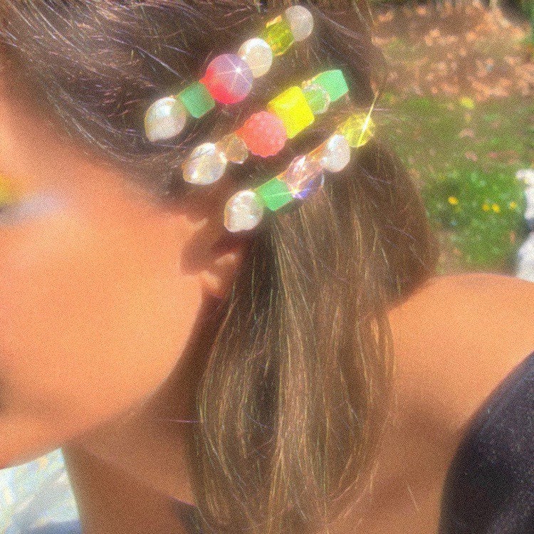 Pastel Bead Pearl Candy Barrette - Etsy