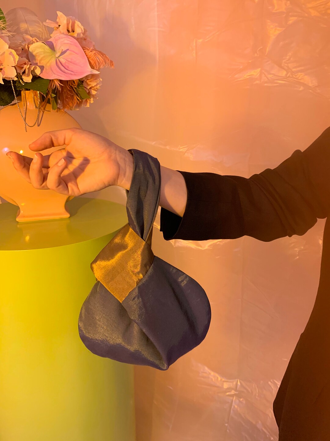 Mini Satin Dumpling Pouch Bag - Etsy