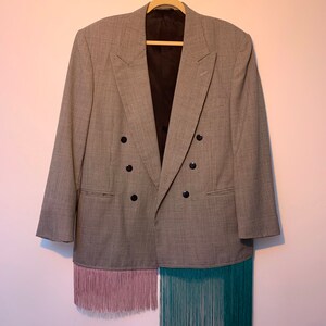Upcycled Piano Fringe Men’s Blazer - Etsy