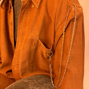 Remade Mens Pierced Chain Shirt - Etsy