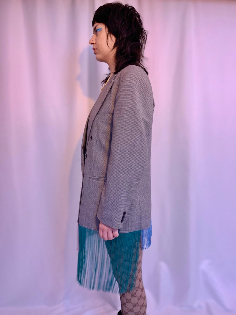 Upcycled Piano Fringe Mens Blazer | Etsy