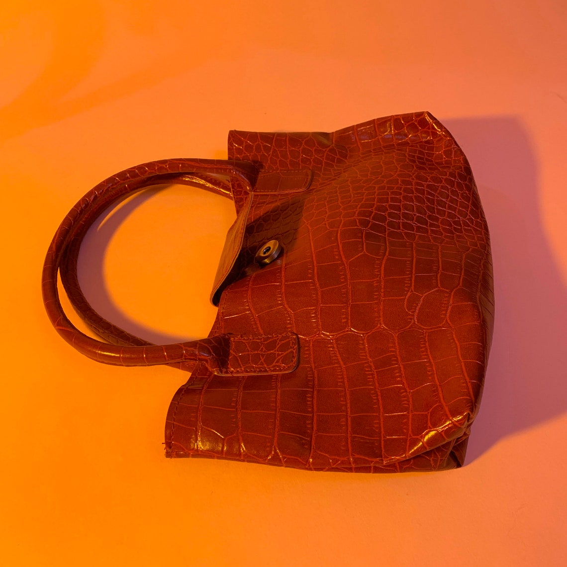 Red PVC Croc Mini Bag - Etsy