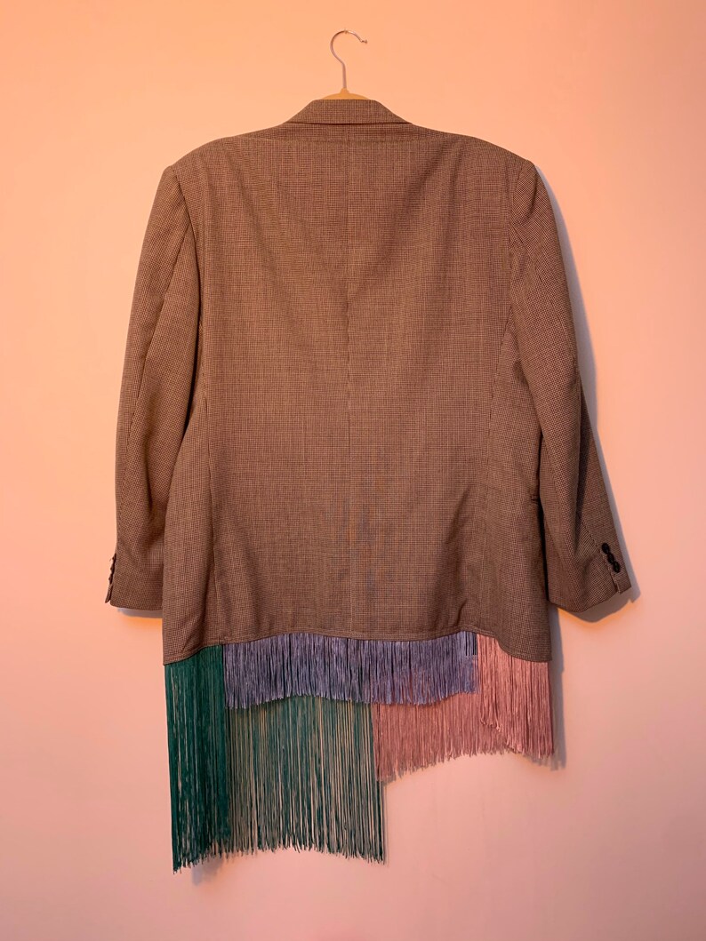 Upcycled Piano Fringe Mens Blazer | Etsy