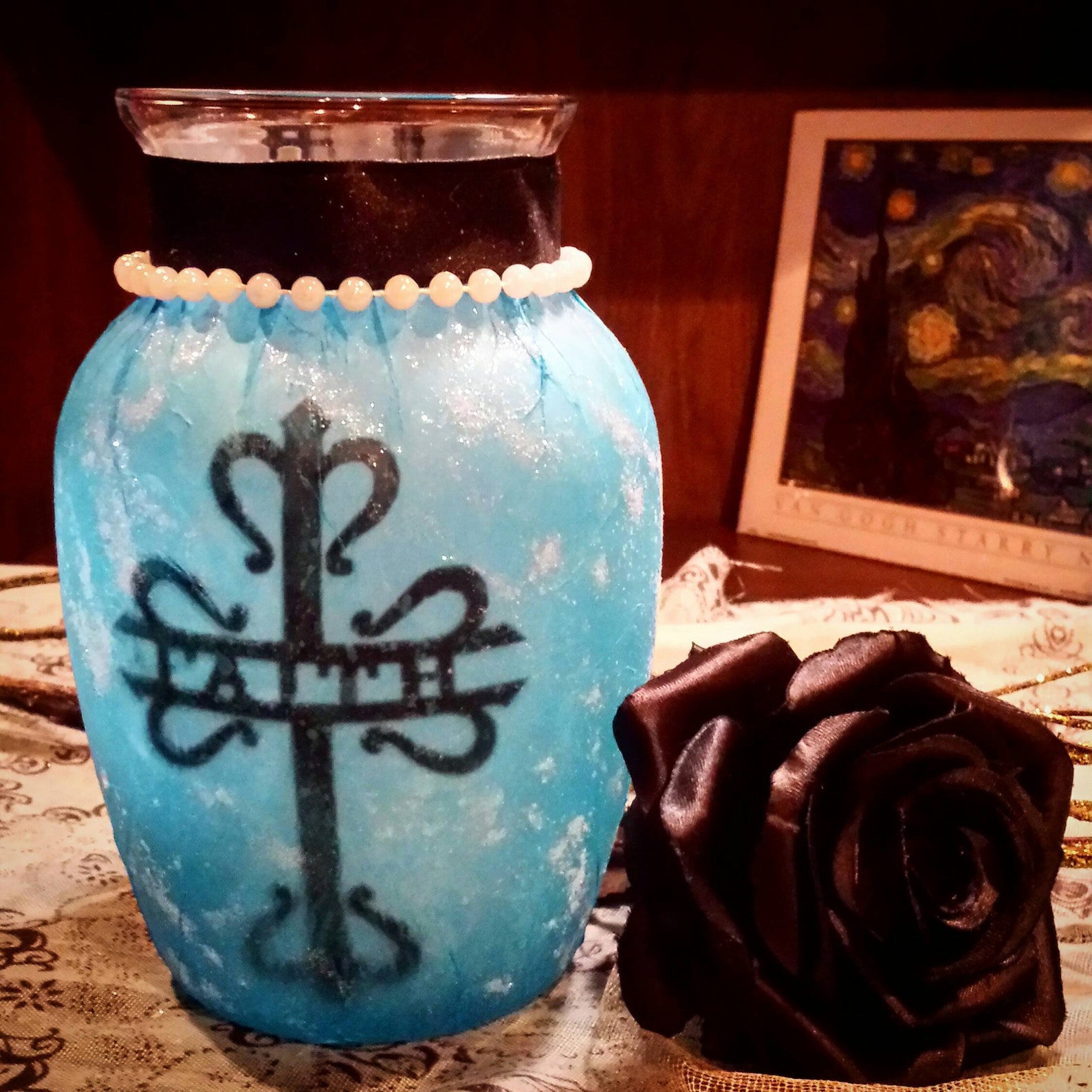 Cross Lamp Glass Vase Cross Light Cross Night Light | Etsy
