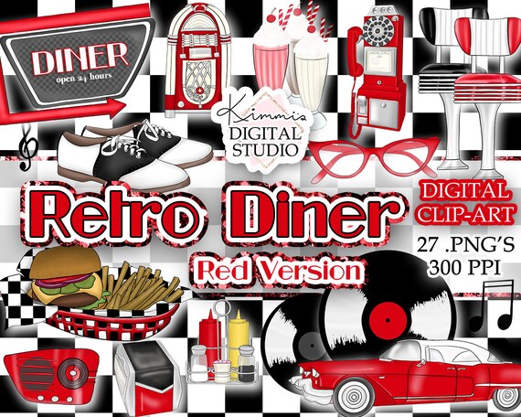 Retro Menu Clip Art