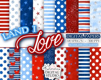 Patriotic Paper Pack - Etsy