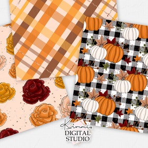 Rustic Thanksgiving Digital Paper Pack, 12 Digital Papers, Digital ...